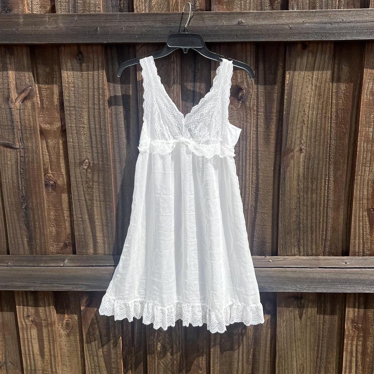 Beautiful shear white lingerie baby doll dress. Lace... - Depop