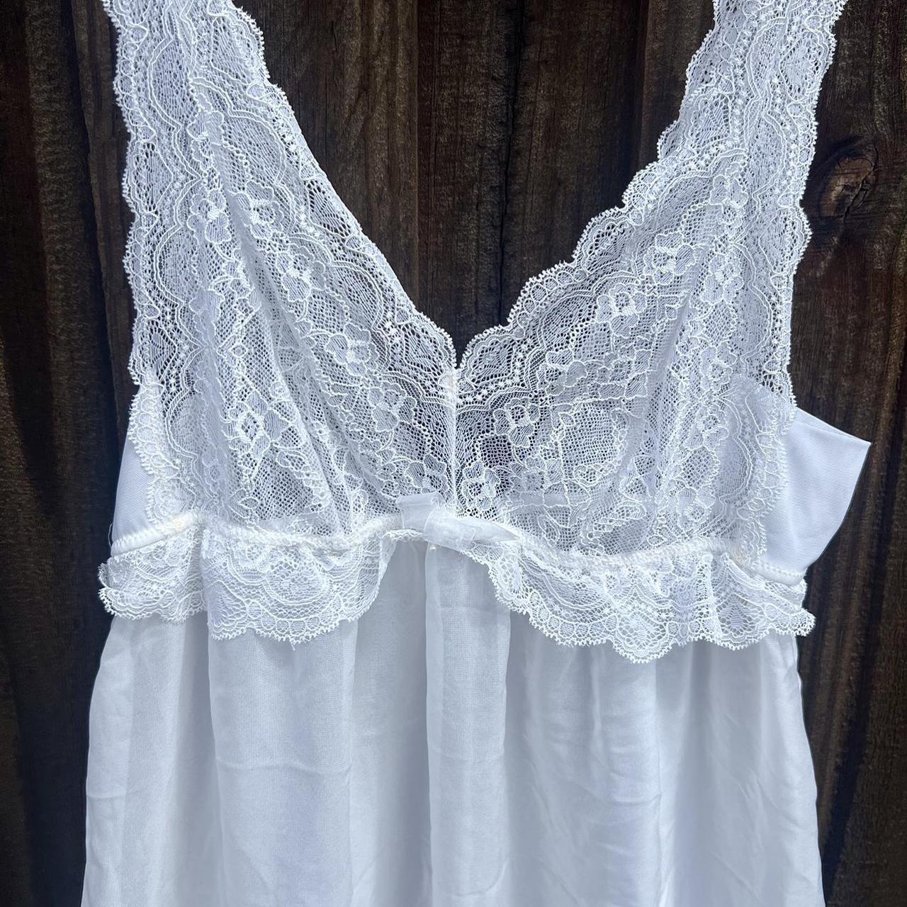 Beautiful shear white lingerie baby doll dress. Lace... - Depop