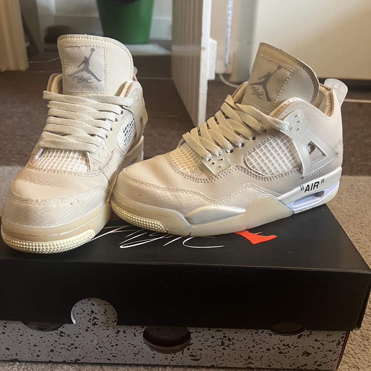 NIKE AIR JORDAN 4s RETRO OFF WHITE x - Depop