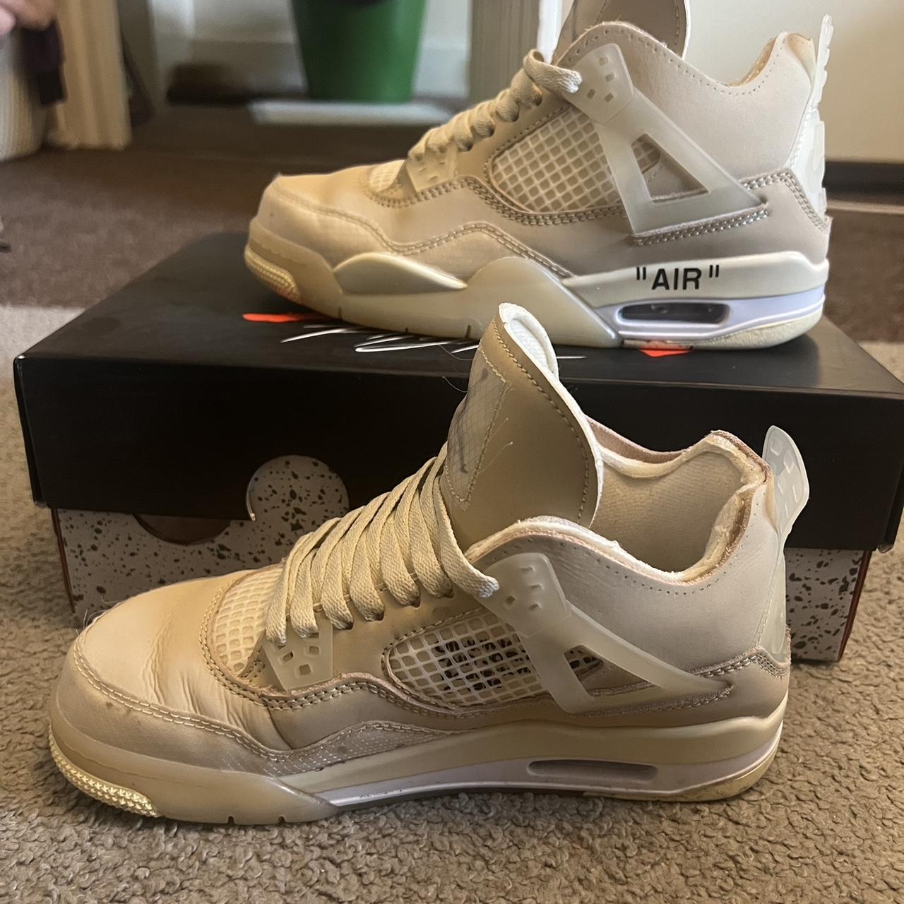 NIKE AIR JORDAN 4s RETRO OFF WHITE x - Depop
