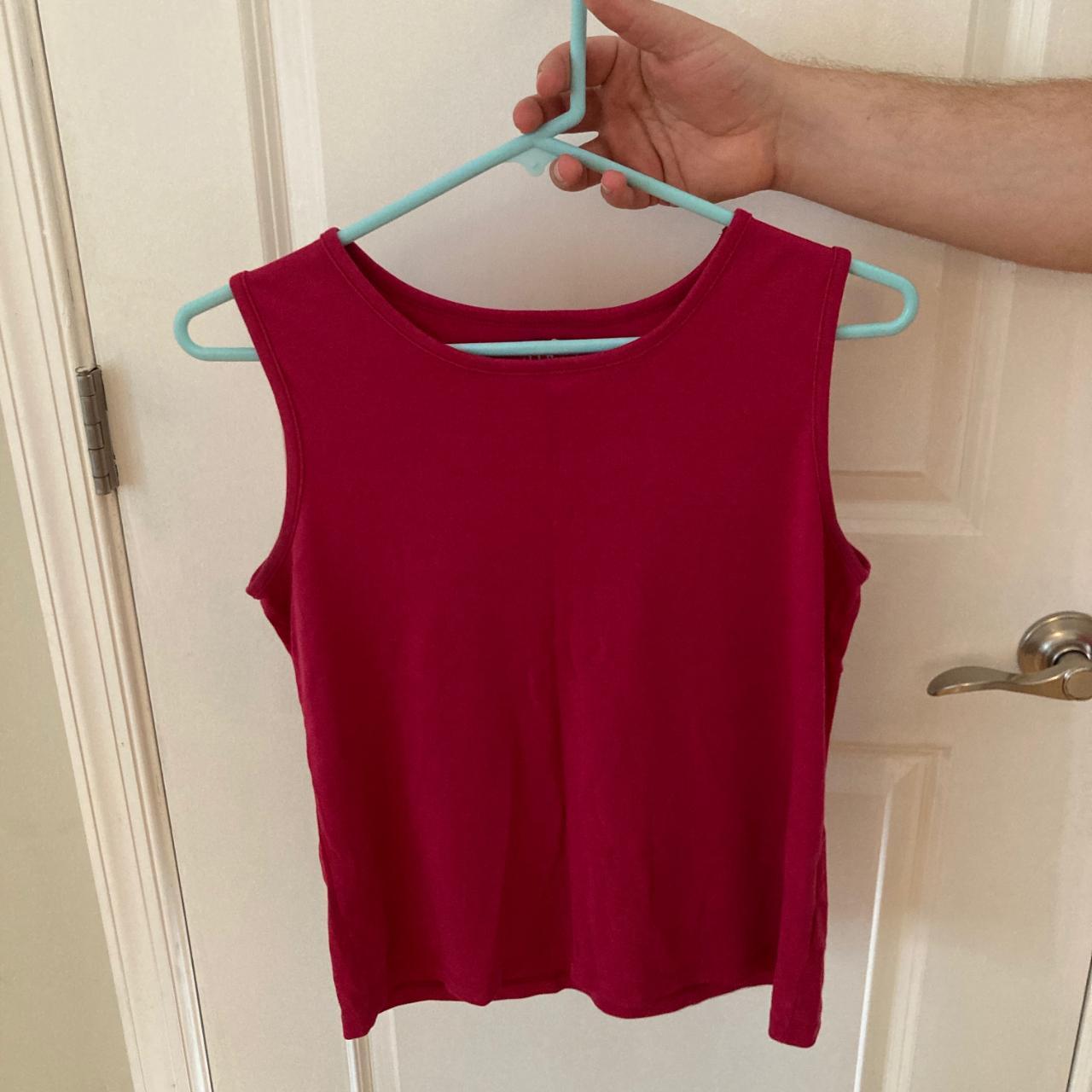 L.L. Bean Cotton Magenta Tank - 100% Supima Cotton... - Depop