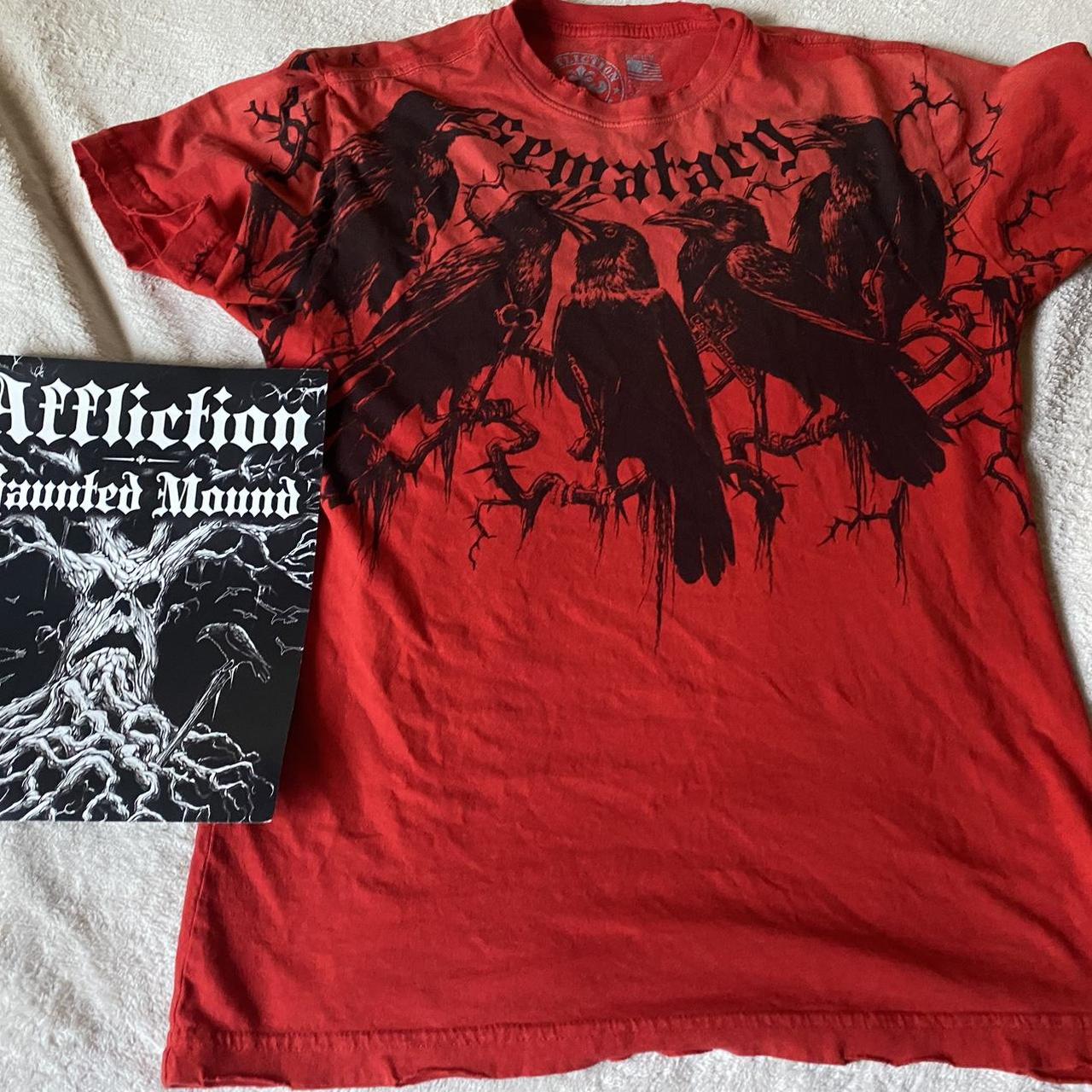 Sematary X Affliction crows shirt worn once DM... | Depop