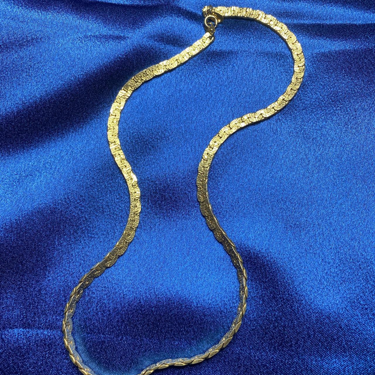 Beautiful signed citation gold tone flat rope chain... - Depop