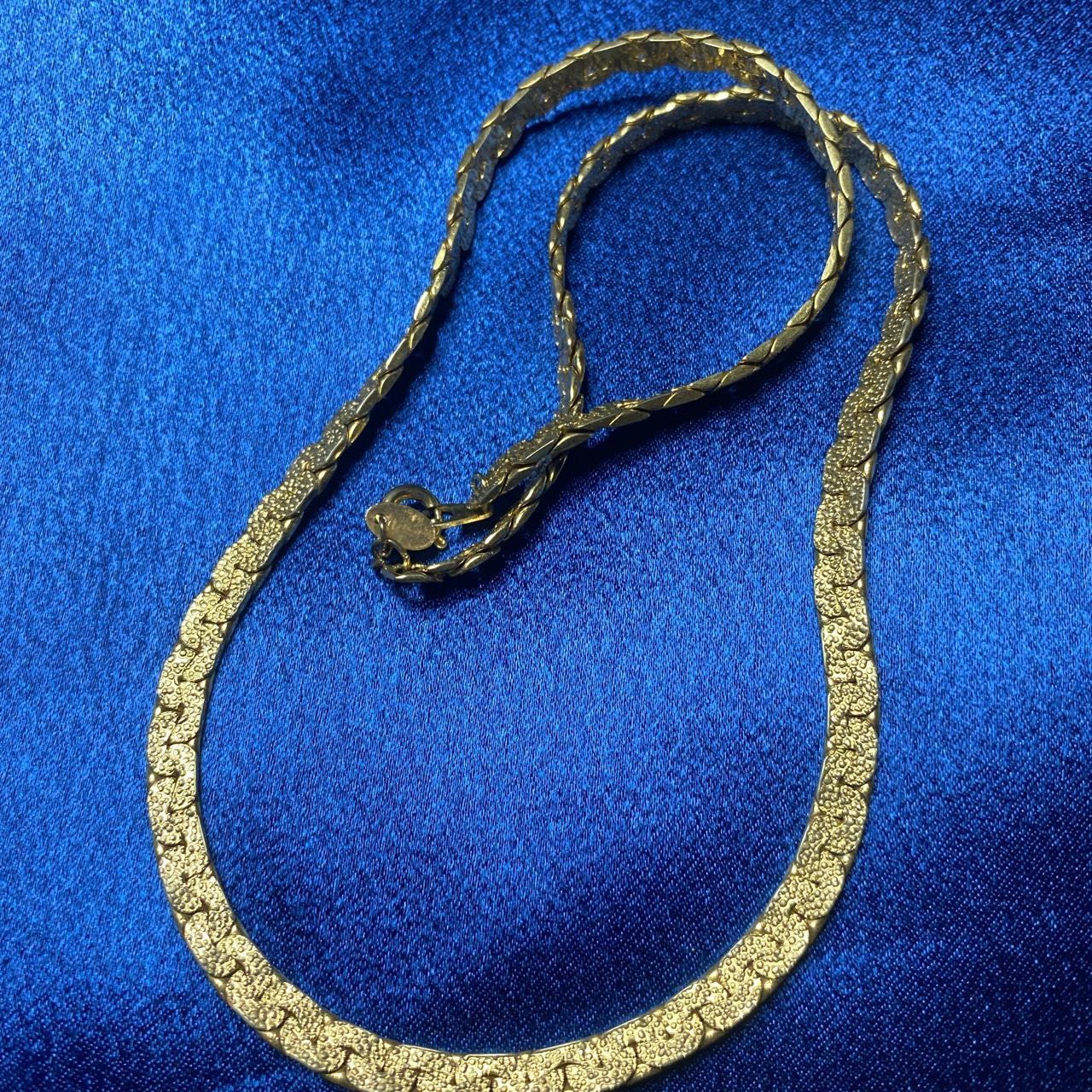 Beautiful signed citation gold tone flat rope chain... - Depop