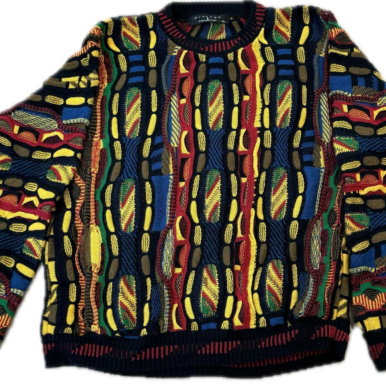 Coogi-like multi sweater protege -size xl -no... - Depop