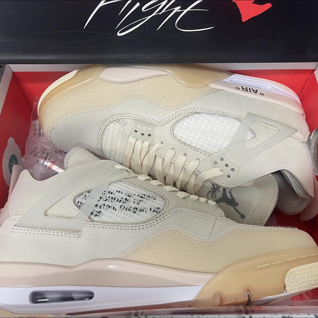 Air Jordon 4 meets Off-White with the amazing J4... - Depop