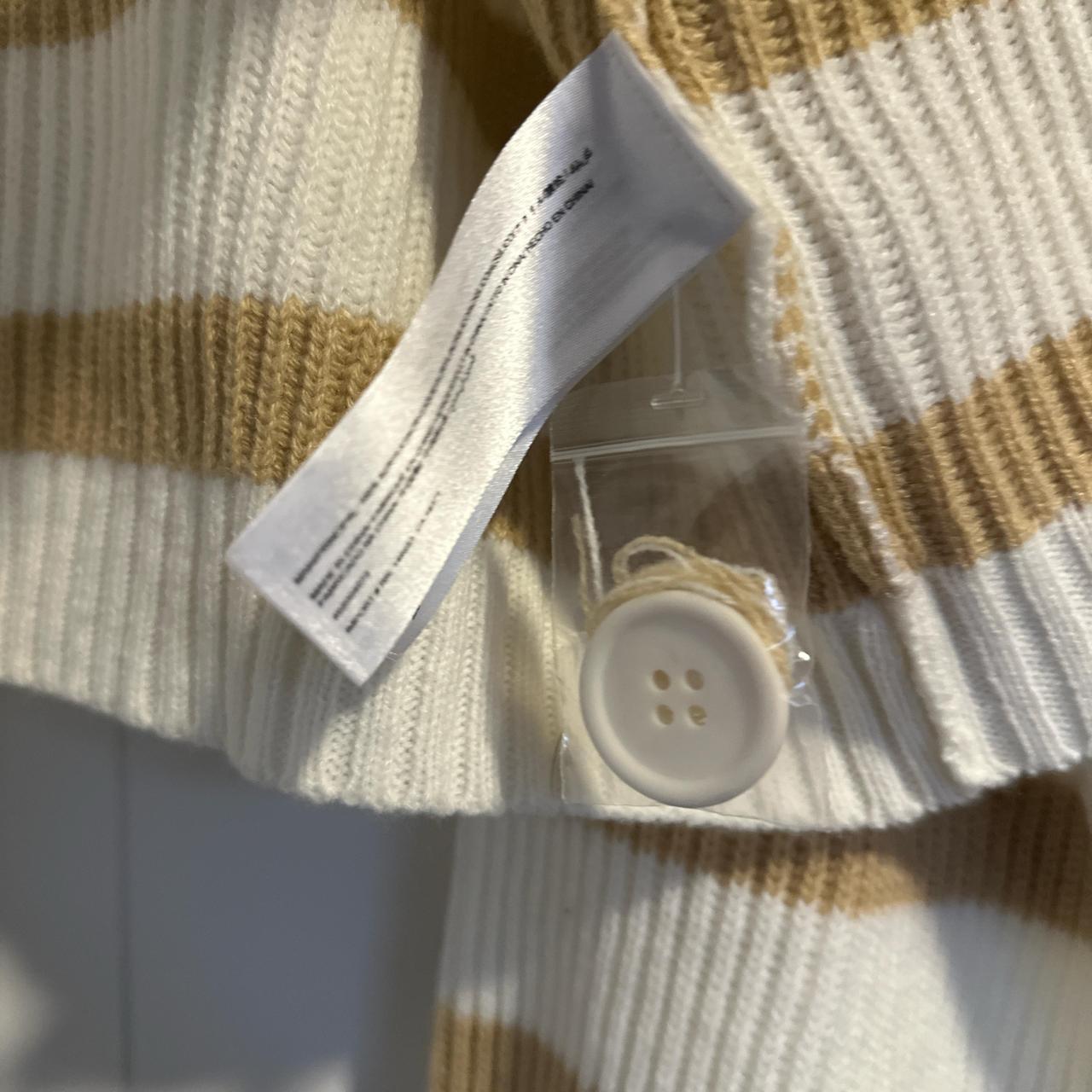 The Fifth Label - White and Tan Stripe cropped... - Depop
