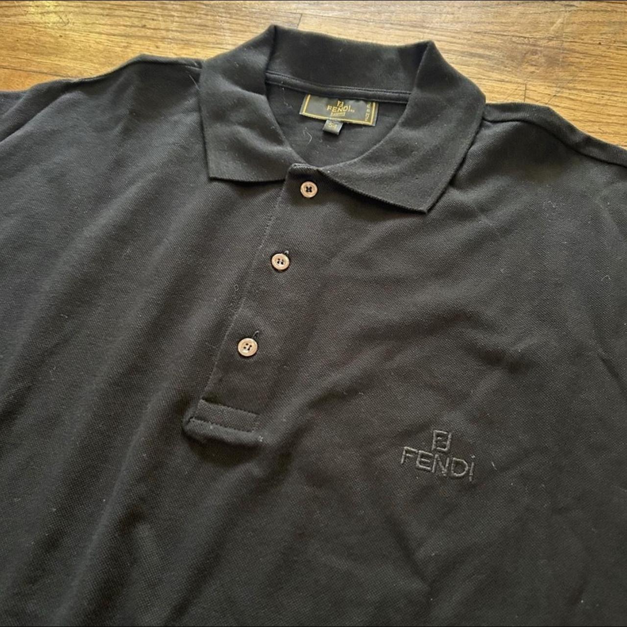 Vintage Fendi Polo Shirt Size: XXL (54) Chest: 23... - Depop
