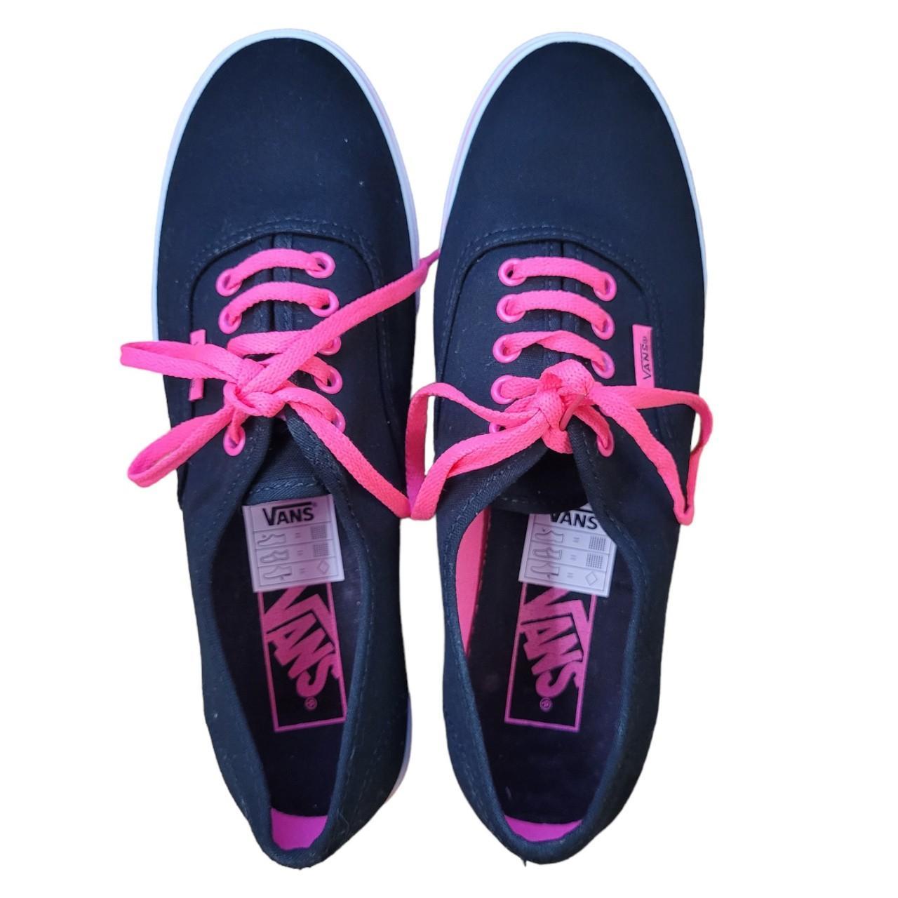 Pink and Black Vans ABOUT THE ITEM: Size: Mens US... - Depop