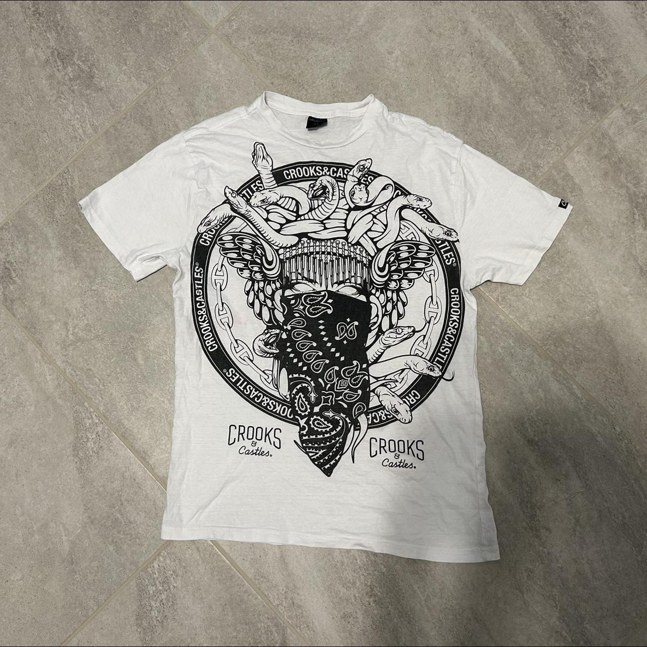 Crooks and Castles Y2K style Medusa Snake Head... - Depop