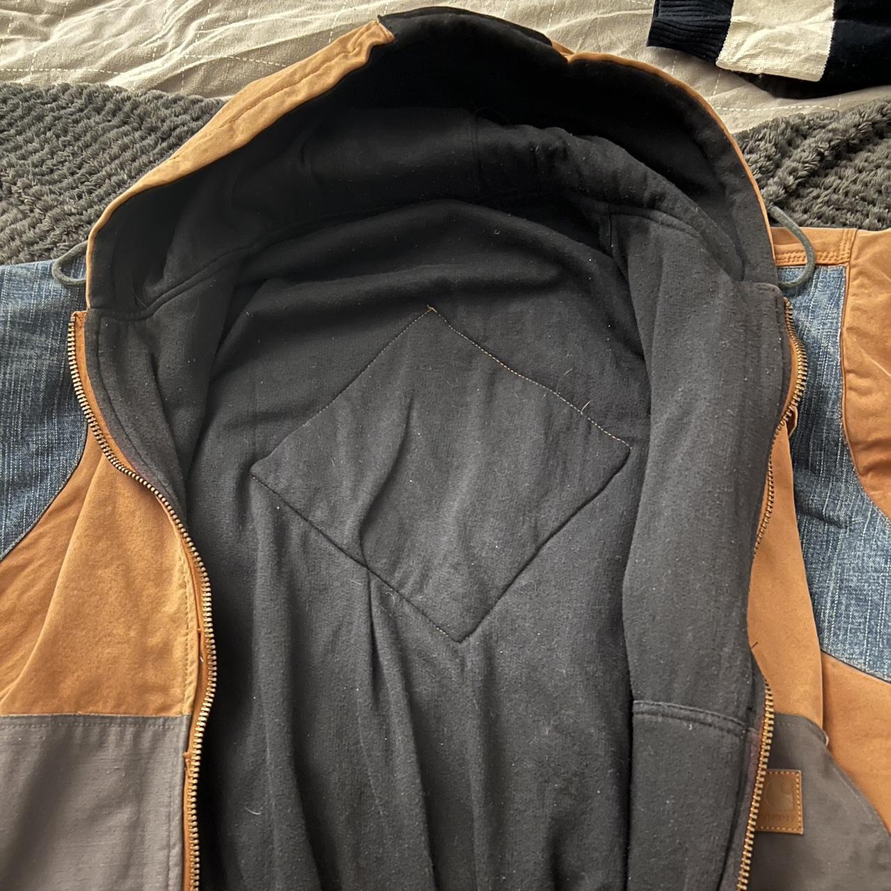 Large Carhartt brown heavy work jacket - Depop