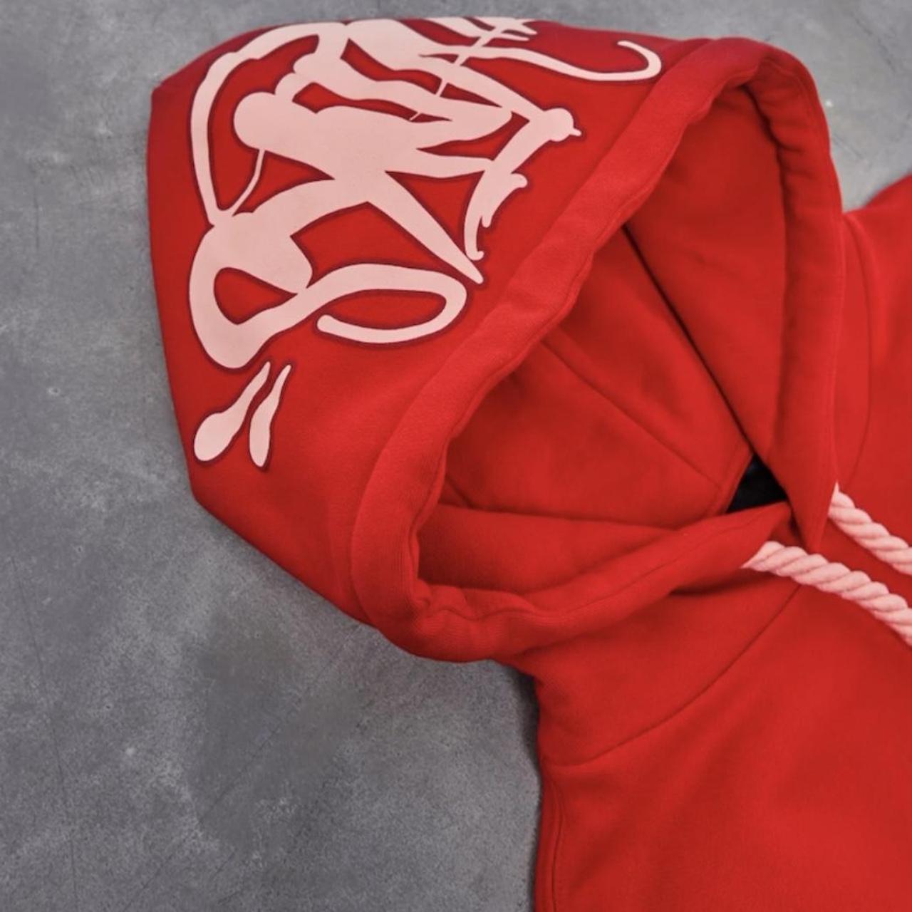 SYNA LOGO TRACKSUIT RED - Depop