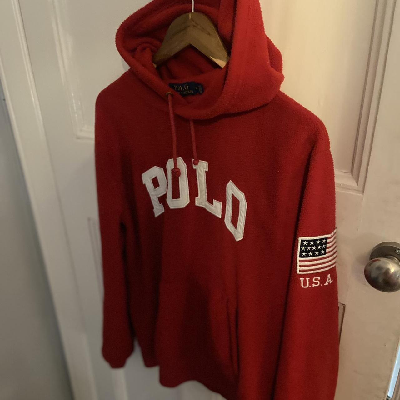 Unisex Ralph Lauren Polo hoodie Cotton teddy bear... - Depop
