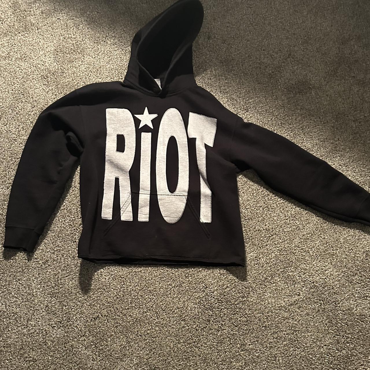 Uvsailles “riot” medium (fits like small) hoodie... - Depop