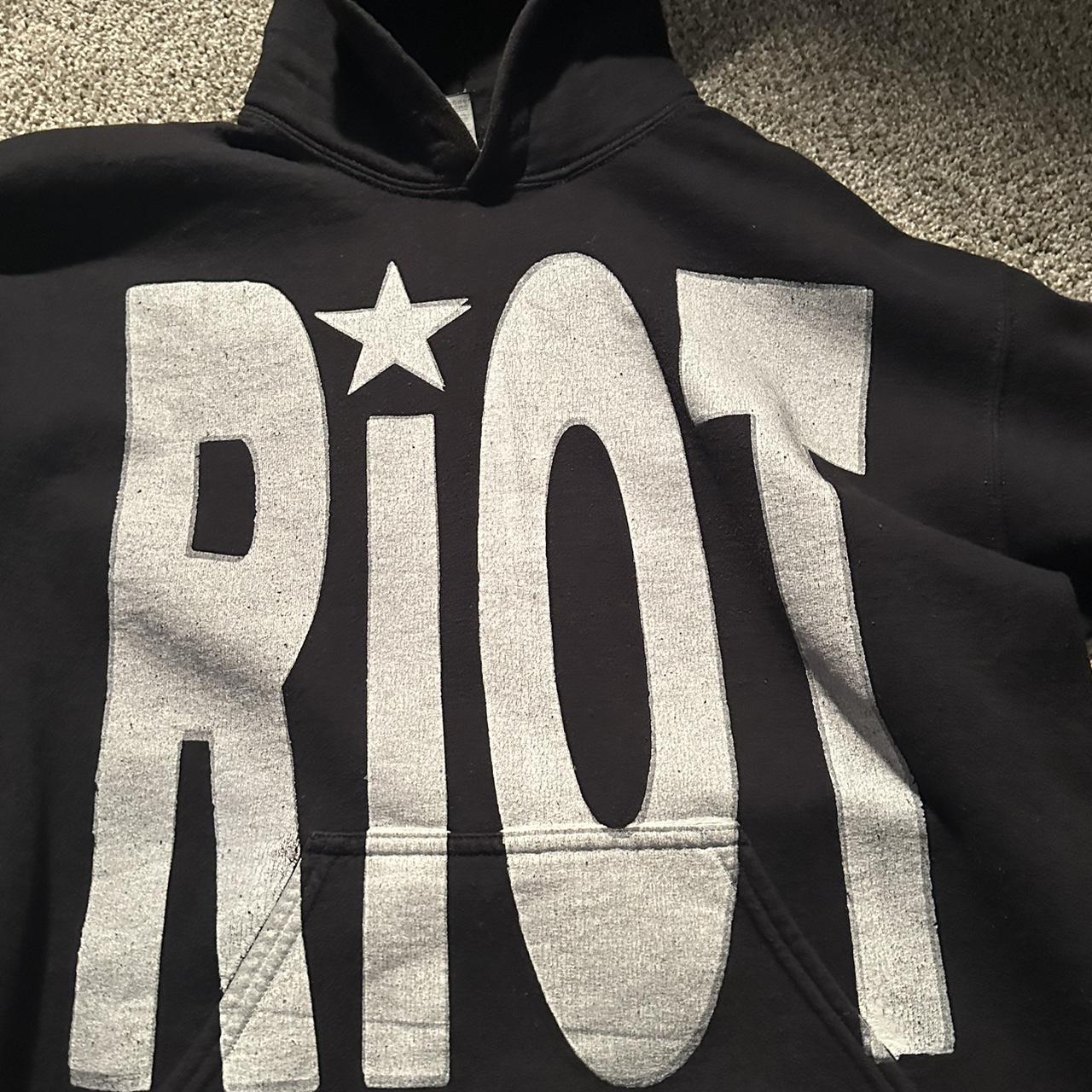 Uvsailles “riot” medium (fits like small) hoodie... - Depop