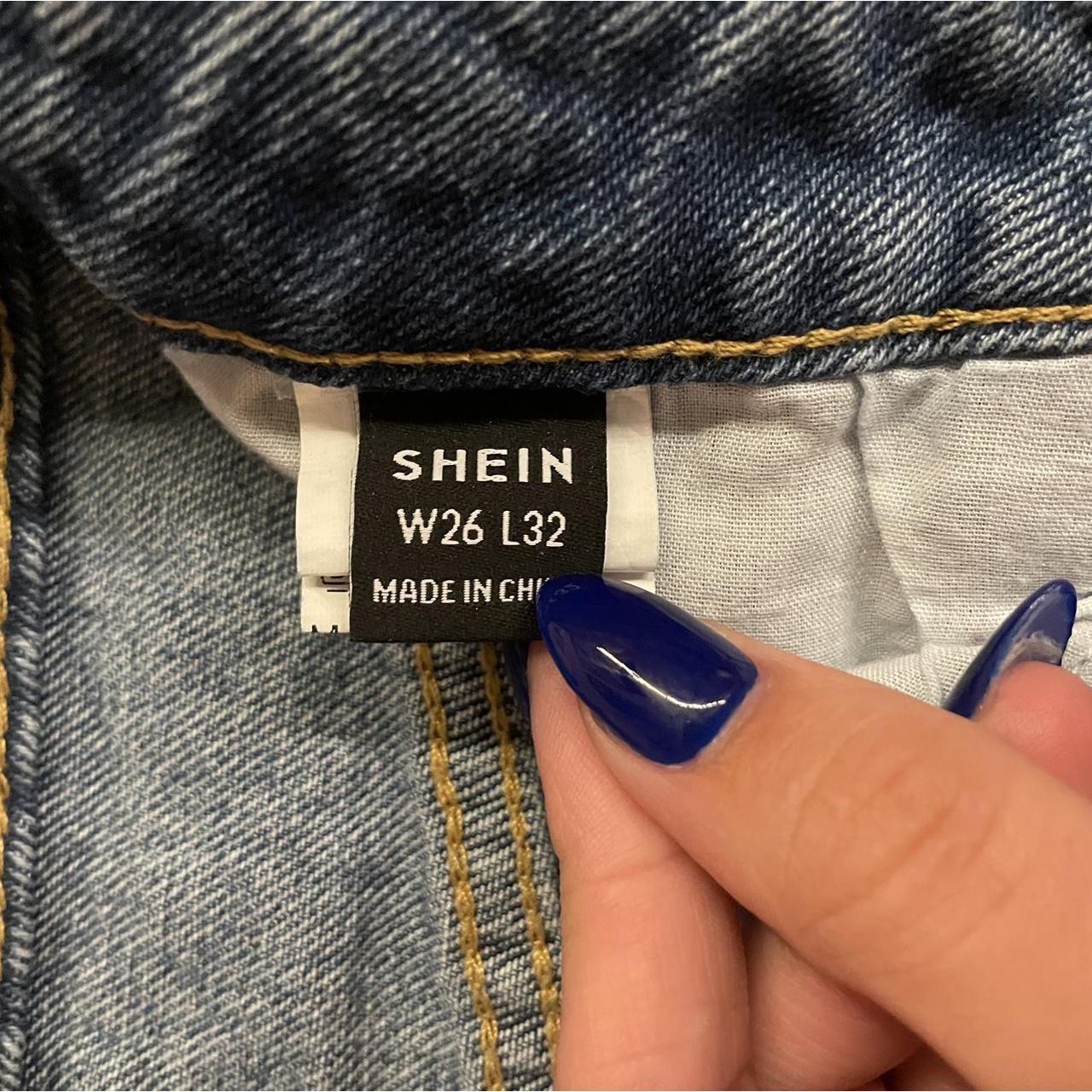 Shein Plain Jeans fits sizes 0-2 VERY small rips... - Depop