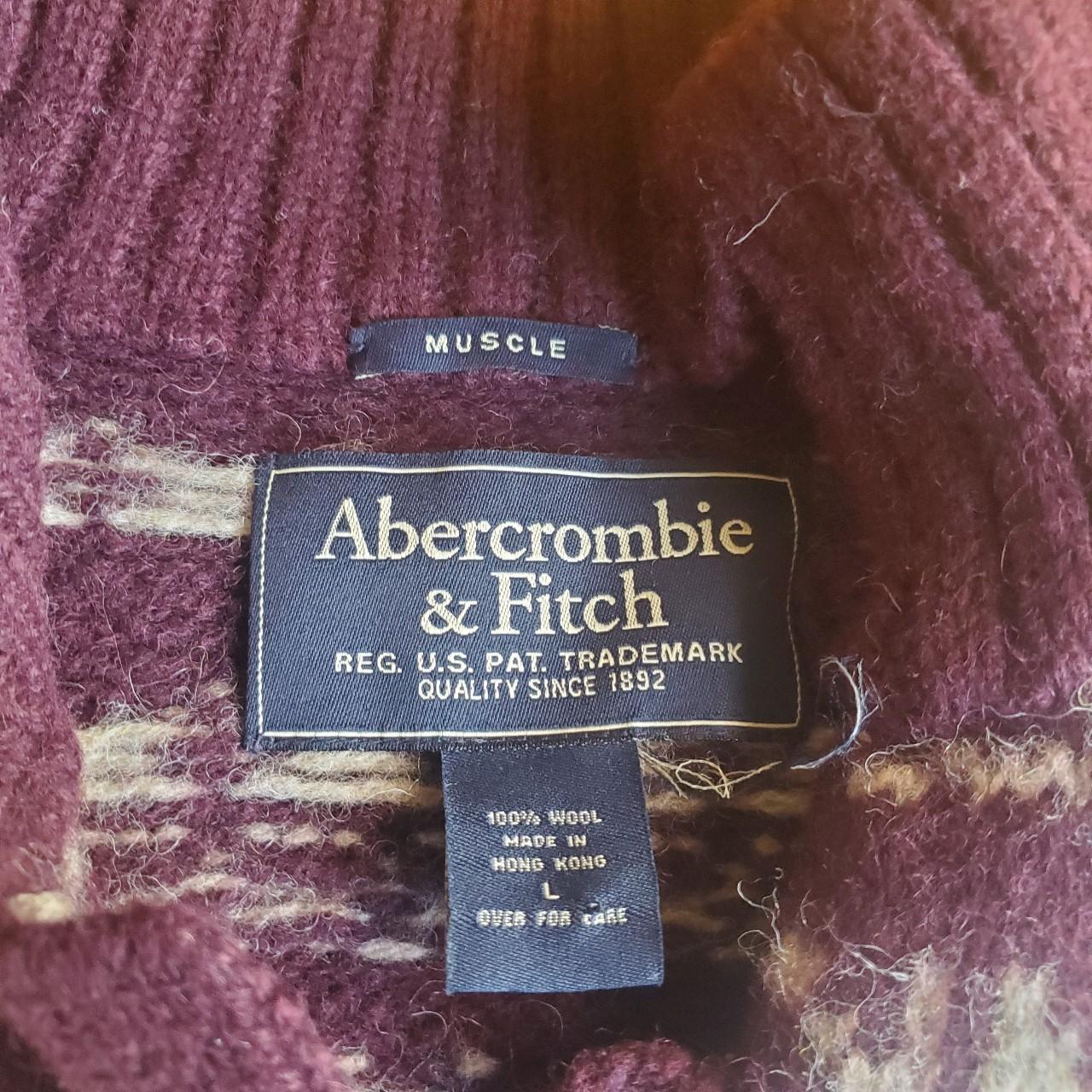Vintage Y2K Abercrombie and Fitch Sweater 100% Wool... - Depop