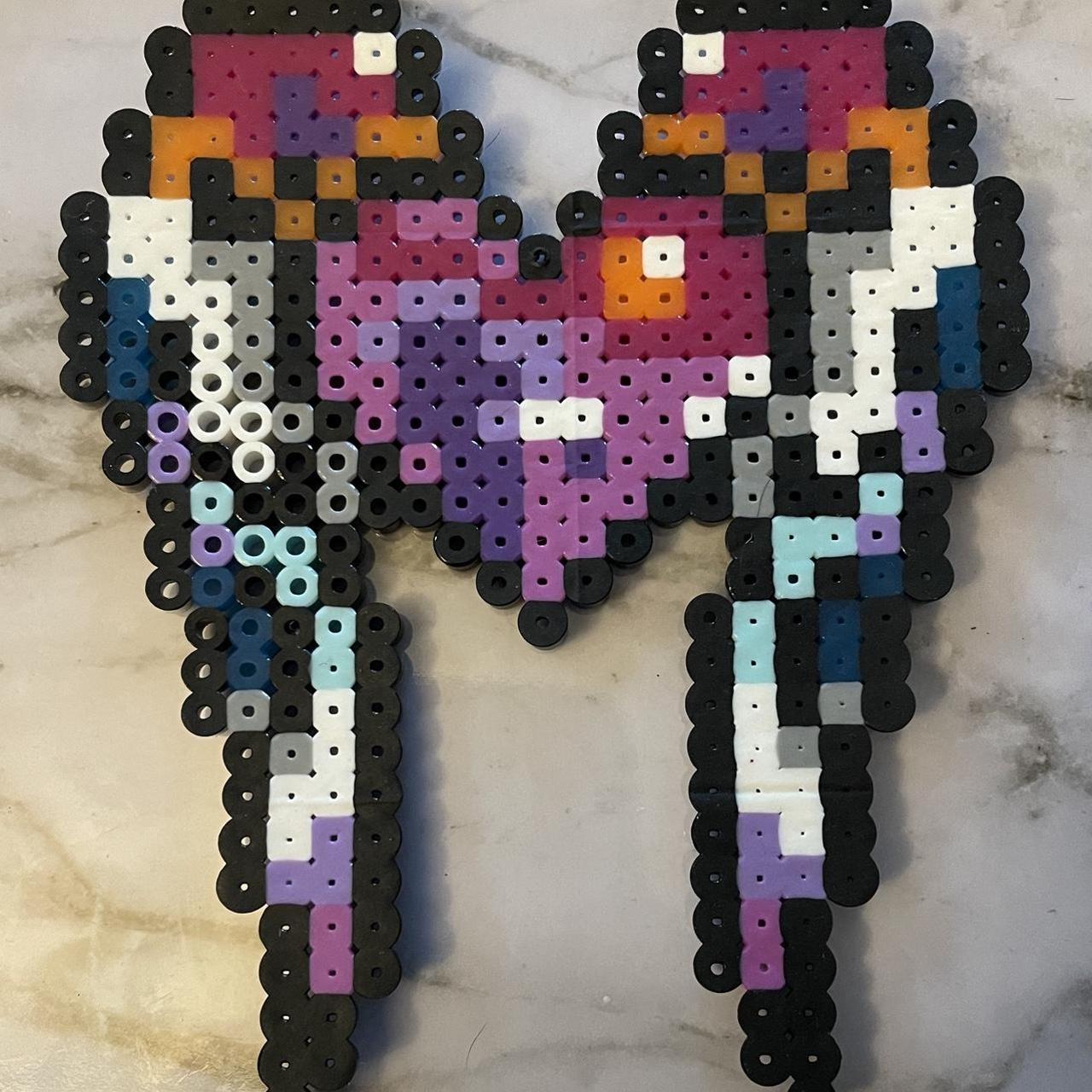 Heart with Angel Wings Perler Beads 4 1/2” x 4... - Depop