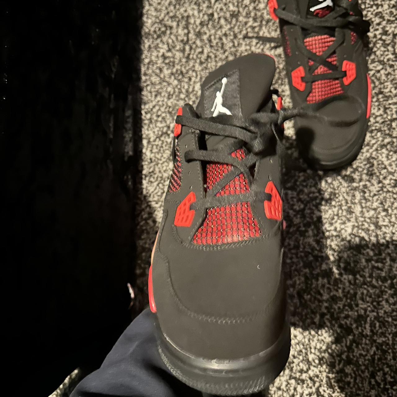 Rep, j4 red thunders size 10uk brand new without the... - Depop