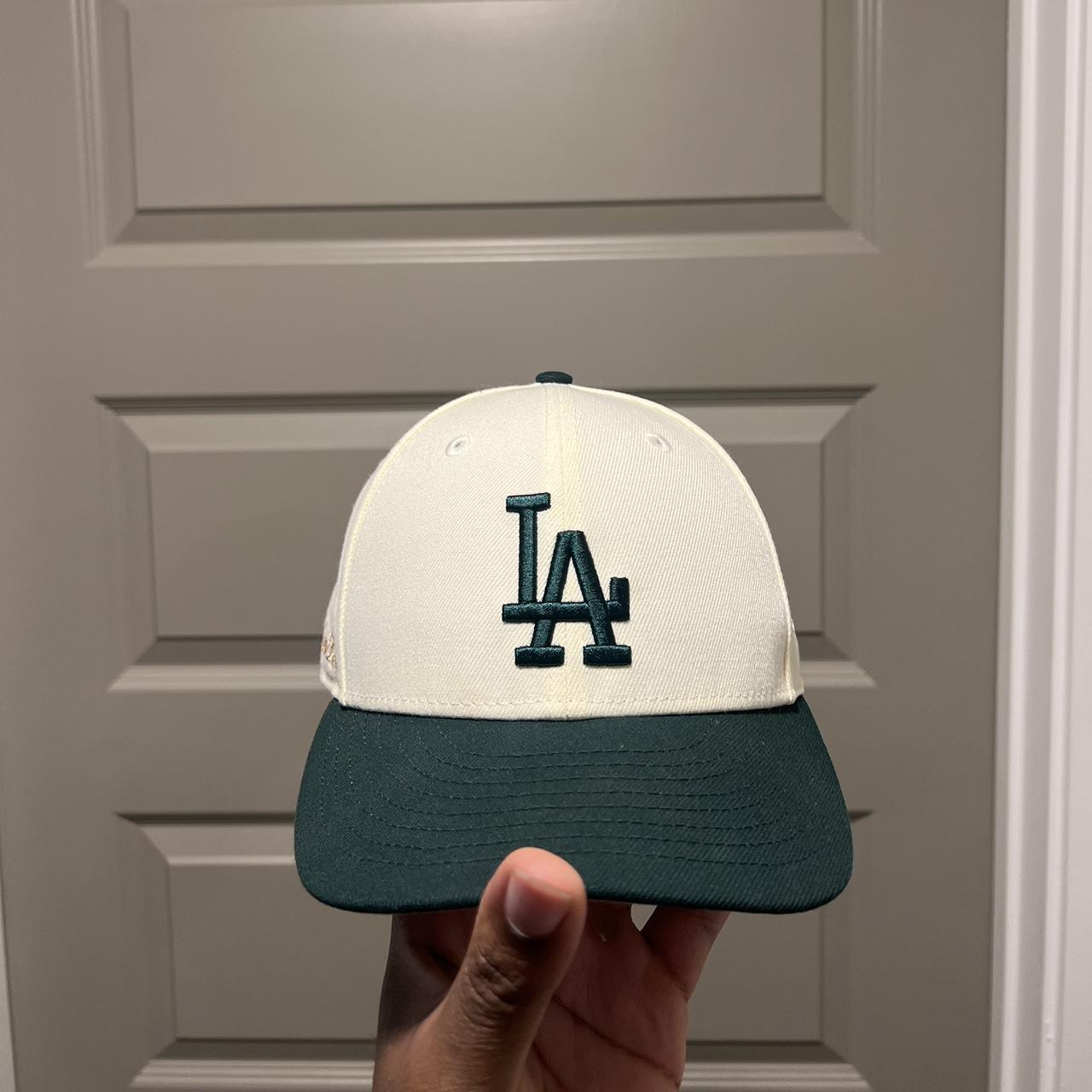 Aime Leon Dore green/cream fitted cap Size 7... - Depop