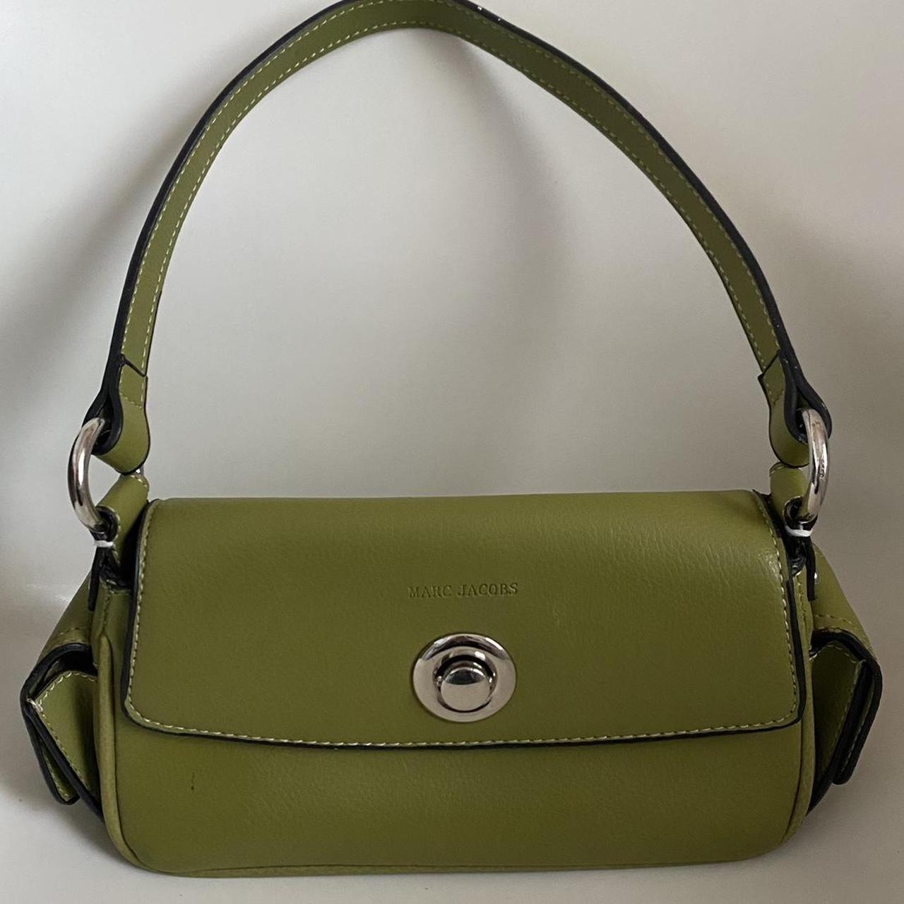 cute matcha green purse. reminds me of vintage coach... - Depop