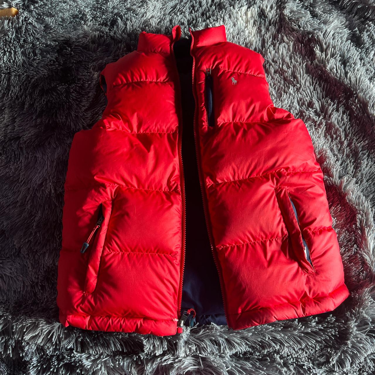 Red and blue reversible Polo Ralph Lauren puffer... - Depop
