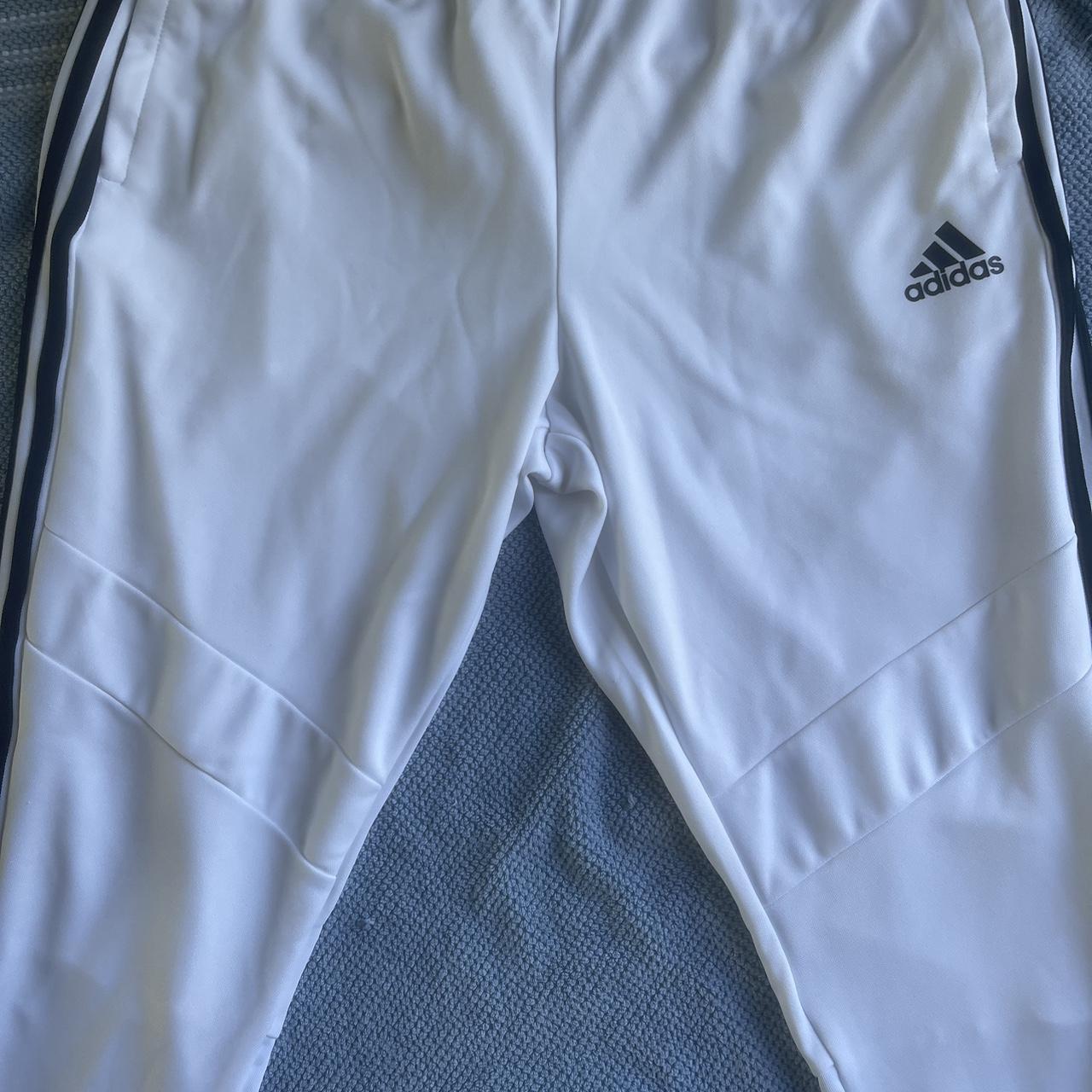 Adidas Men's White Joggers-tracksuits | Depop