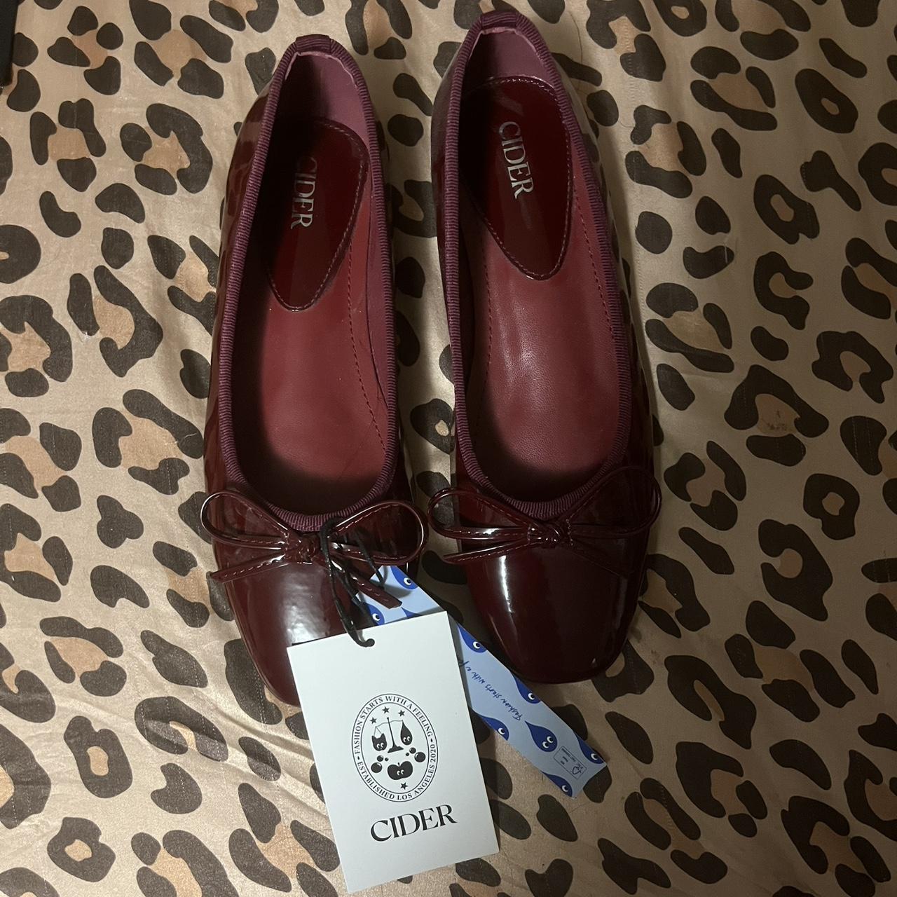 Burgundy Cider shoes worn once didn’t fit me , size... | Depop