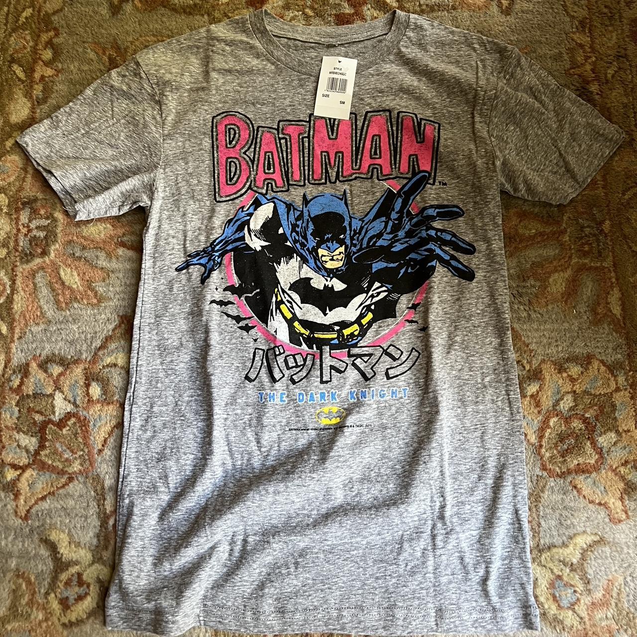 Grey vintage style Batman graphic tee Size... - Depop