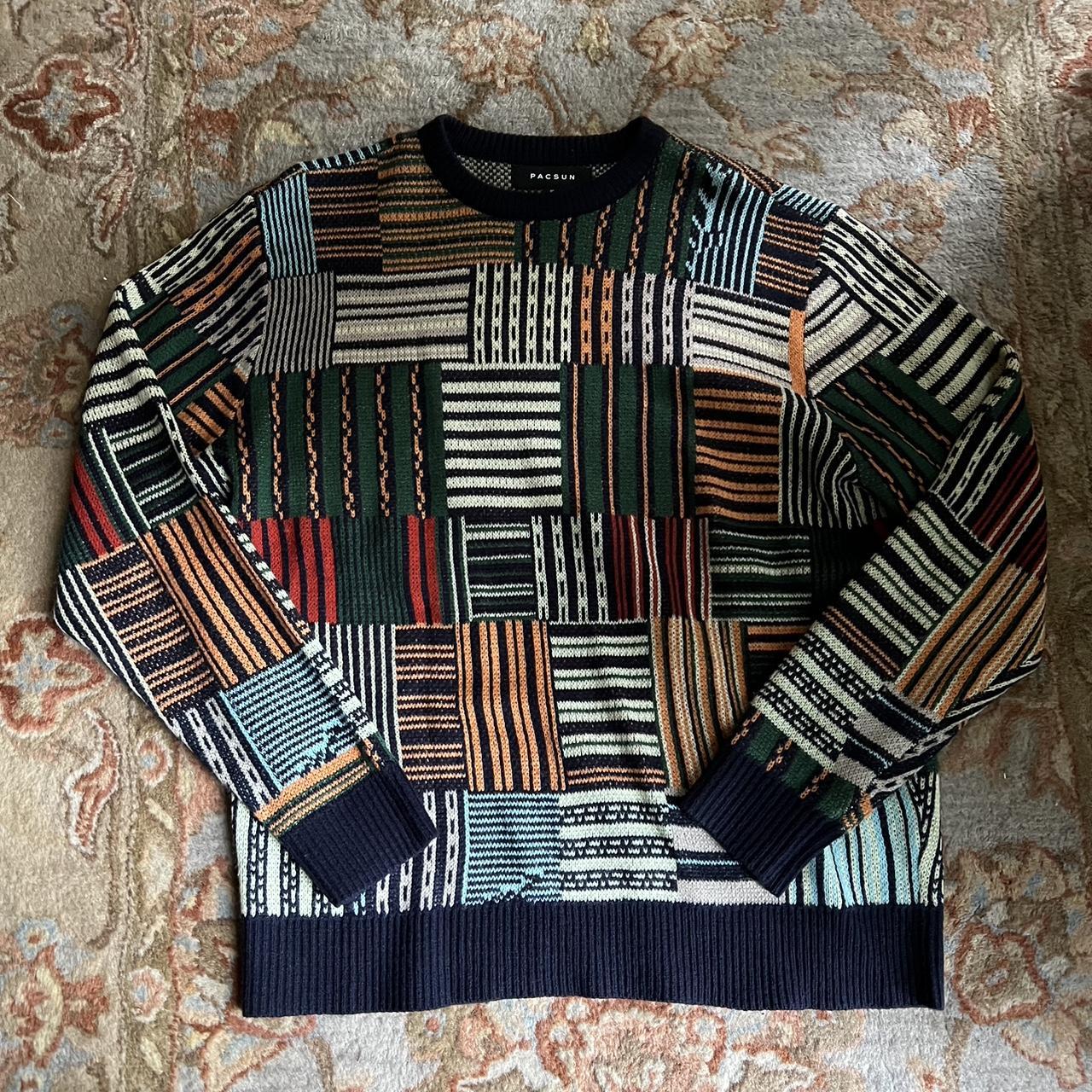 Patterned Pacsun sweater Size medium - Depop