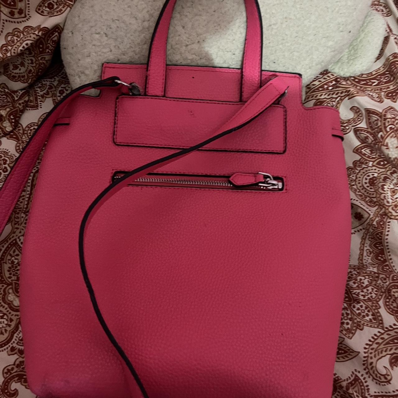 y2k pink guess backpack medium sized fits quite a... - Depop