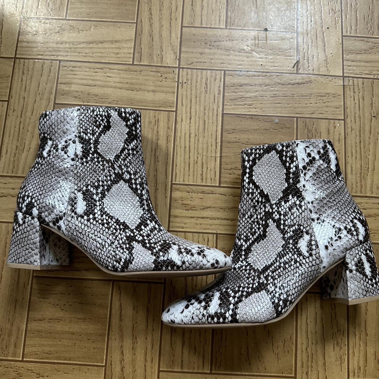 Chinese Laundry Faux Snakeskin booties - Depop
