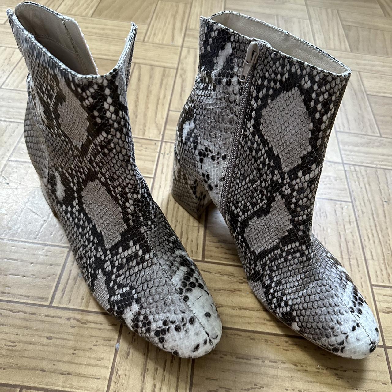 Chinese Laundry Faux Snakeskin booties - Depop