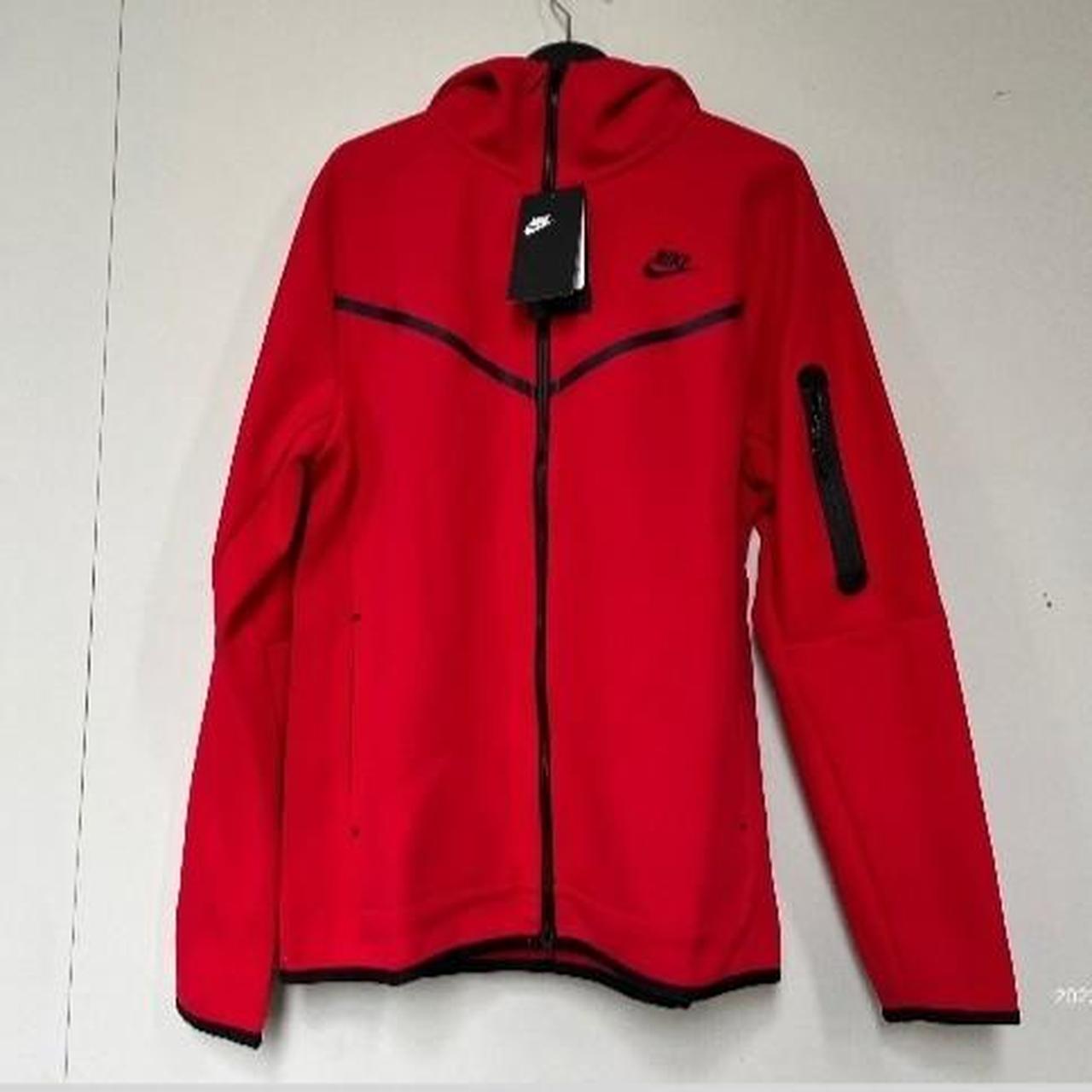 Red New Nike tech fleece (includes bottom) - Depop