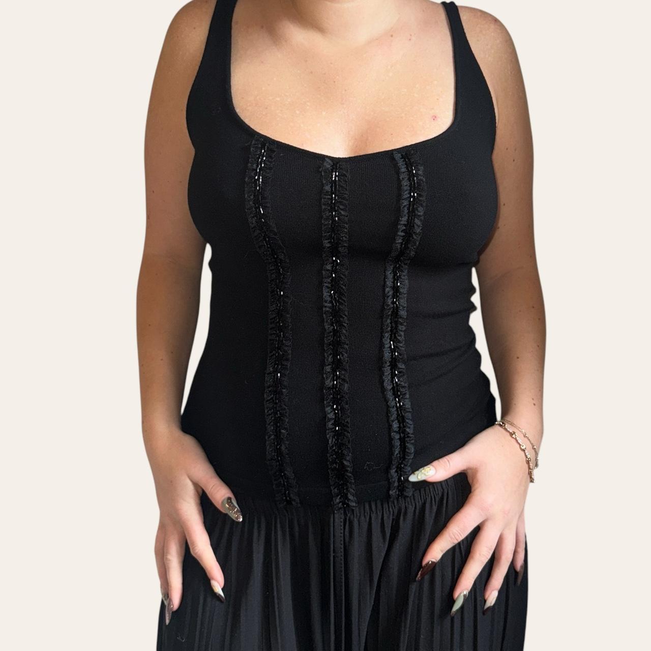 Black Kaliko Vest Top 🤍PRICING & POSTAGE: £16 +... | Depop