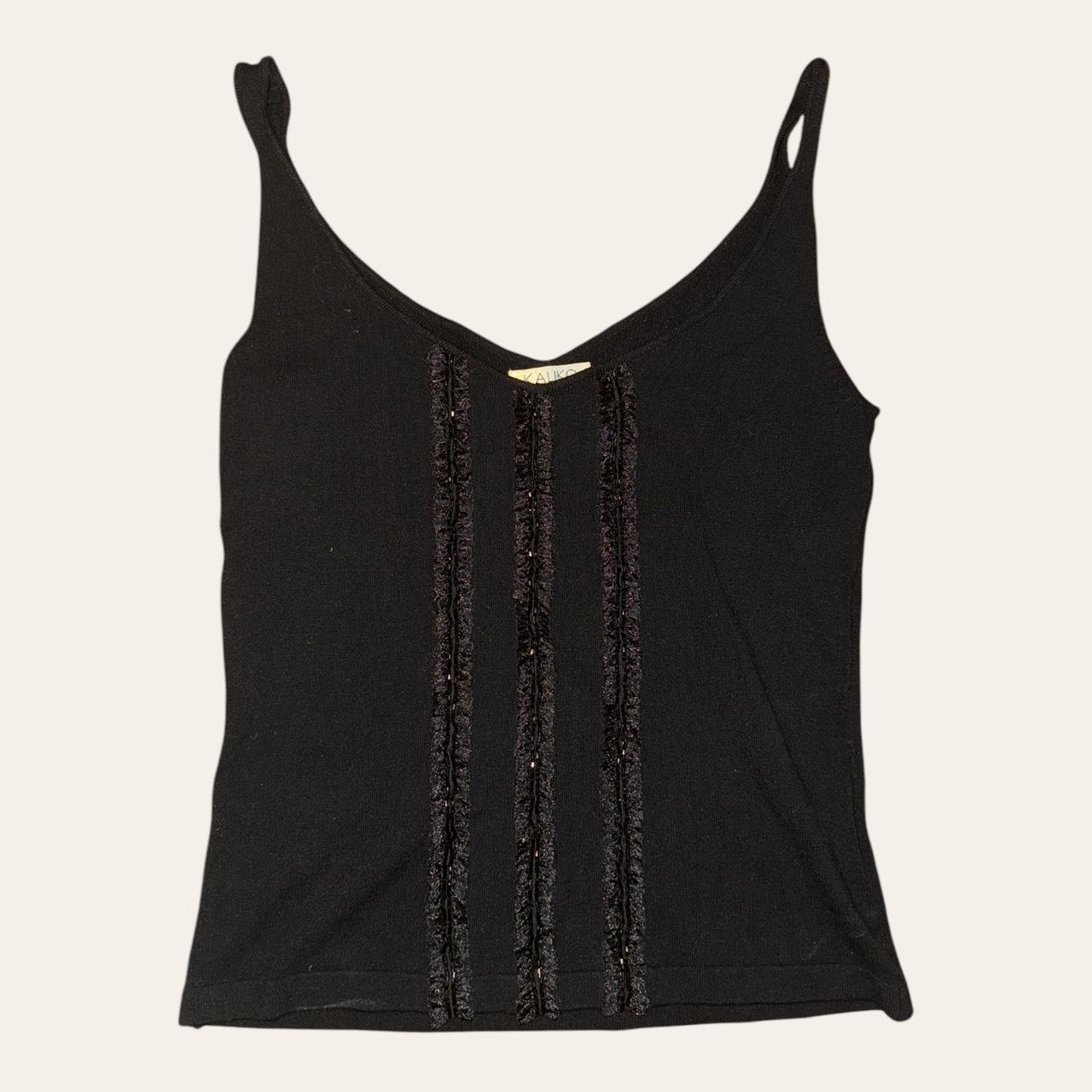 Black Kaliko Vest Top 🤍PRICING & POSTAGE: £16 +... | Depop