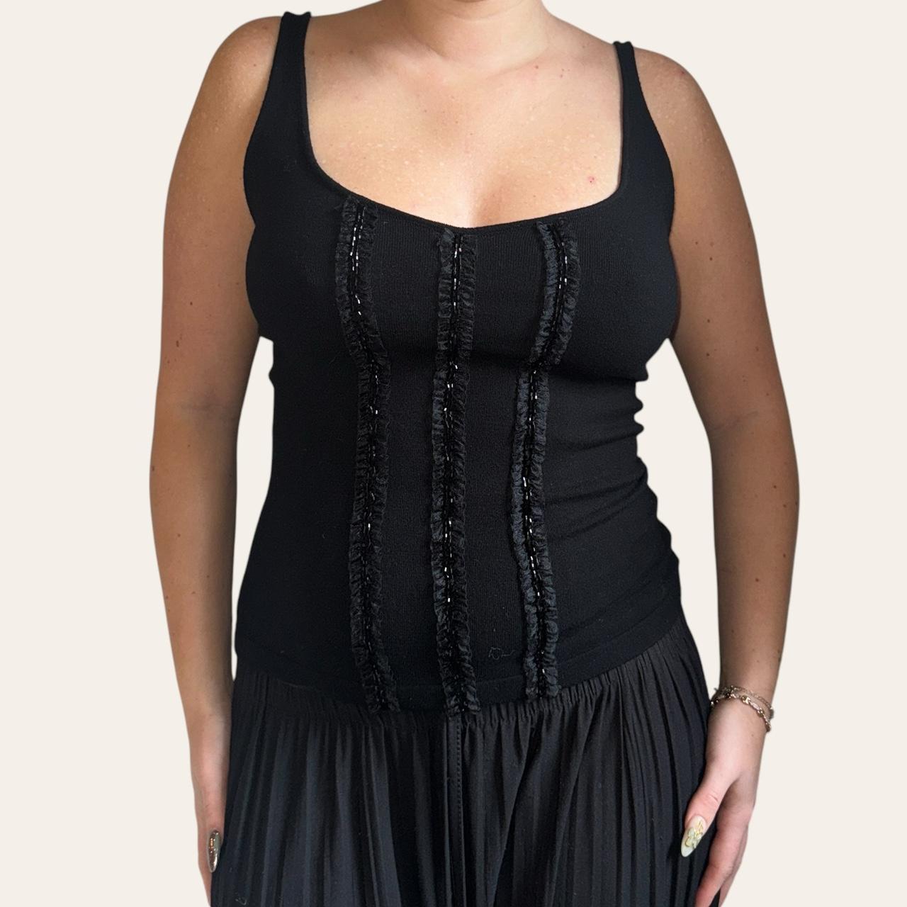 Black Kaliko Vest Top 🤍PRICING & POSTAGE: £16 +... | Depop