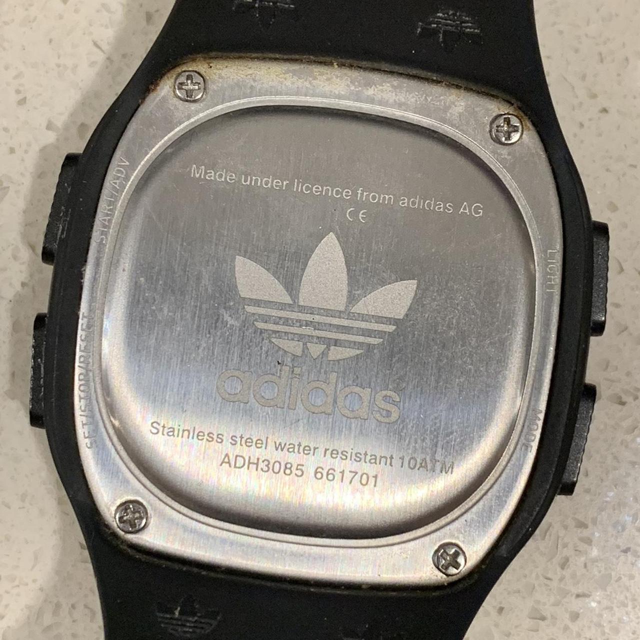 Adidas Digital Watch Black & Gold with Stopwatch - Depop