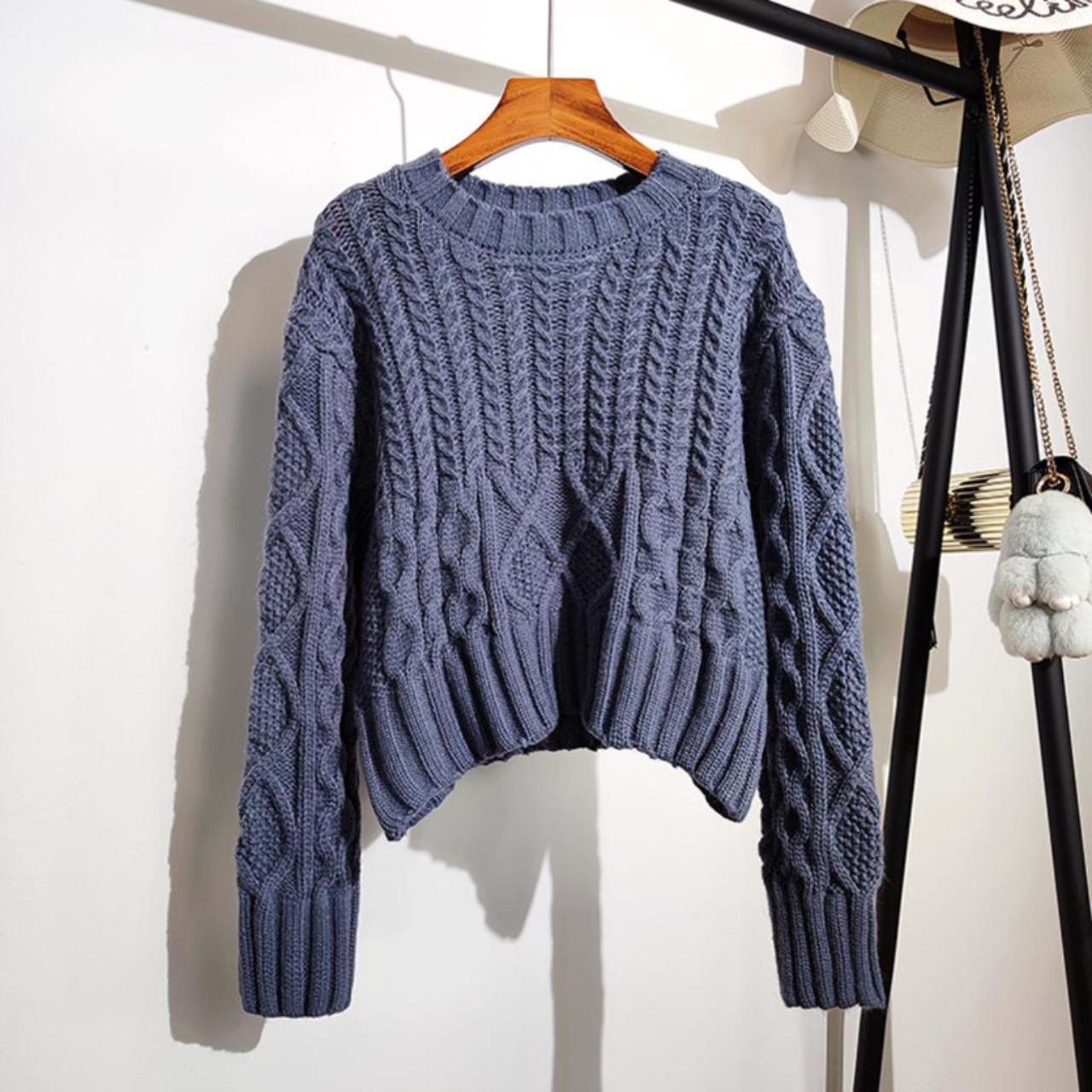 Vintage knitted sweater, jacket, pullover Length... - Depop