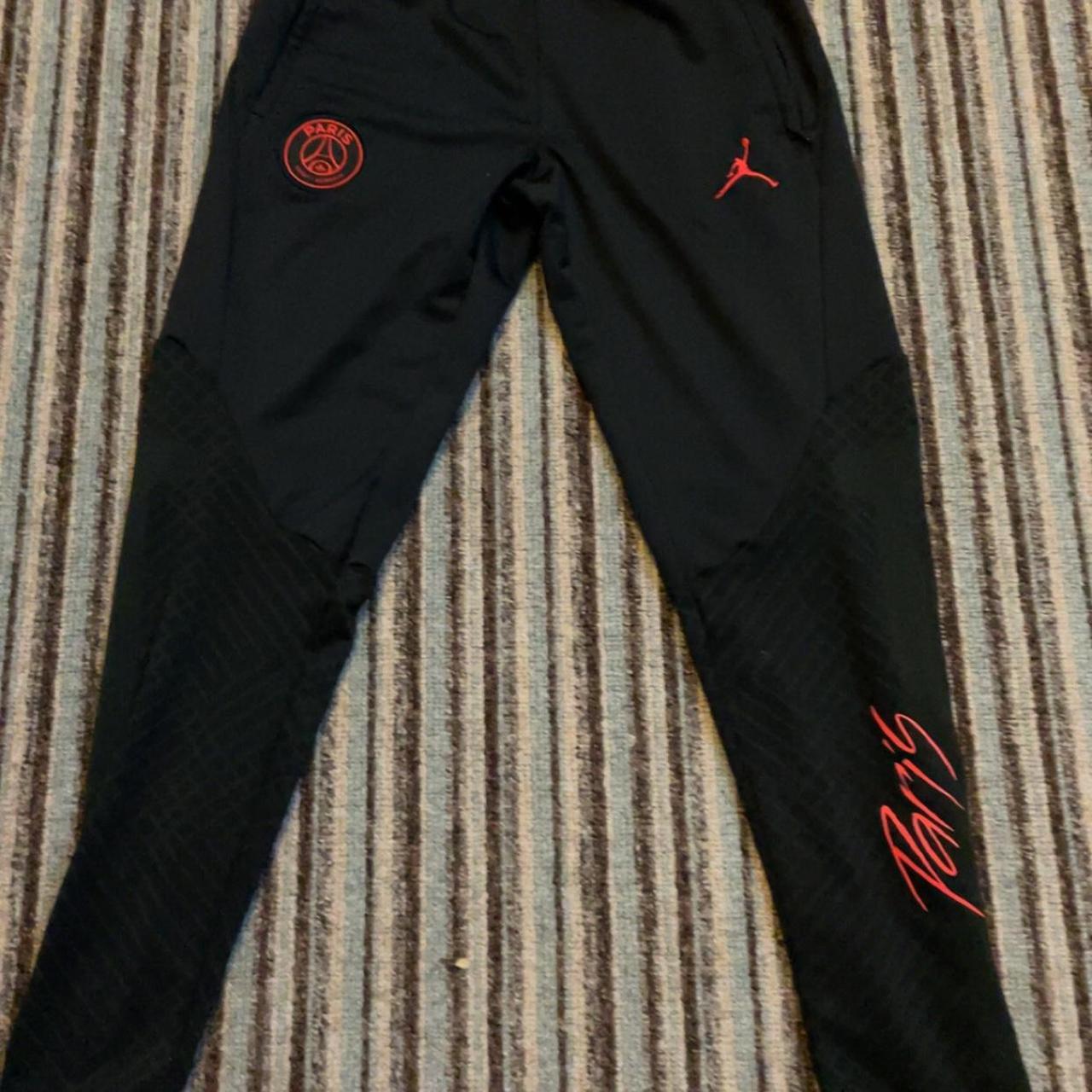 psg tracksuit bottoms slim fit size kids medium no... - Depop