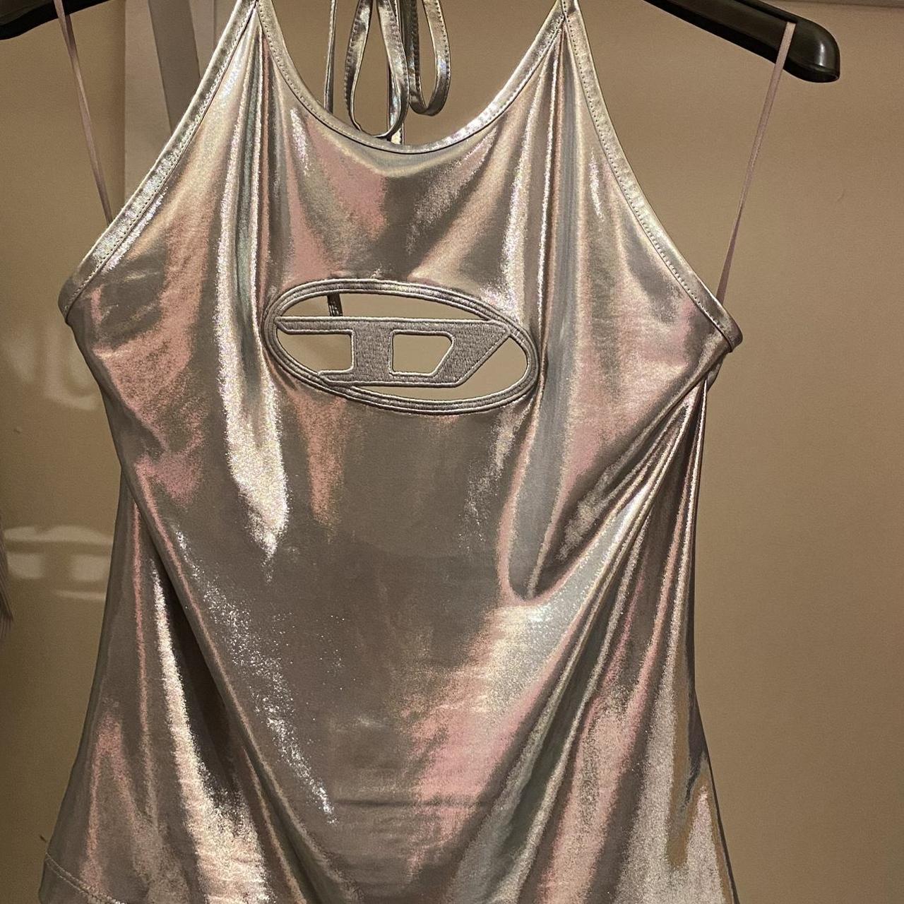 Silver Diesel back out top - Depop