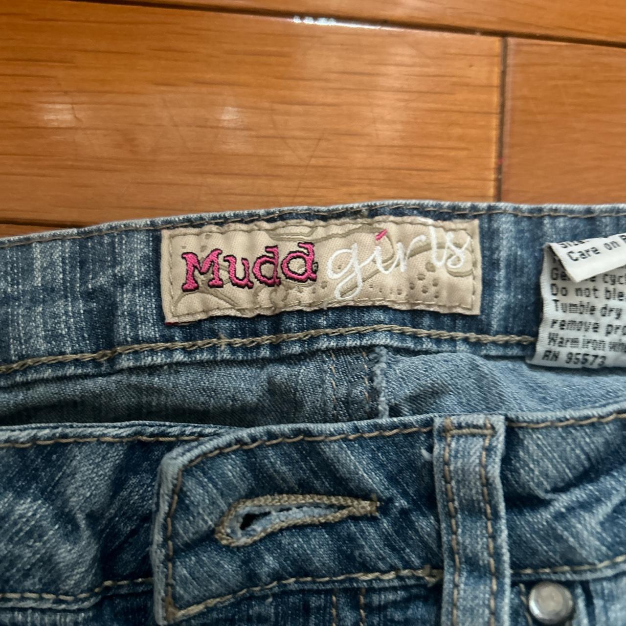 Mudd Clothing Women's Black and Navy Trousers | Depop