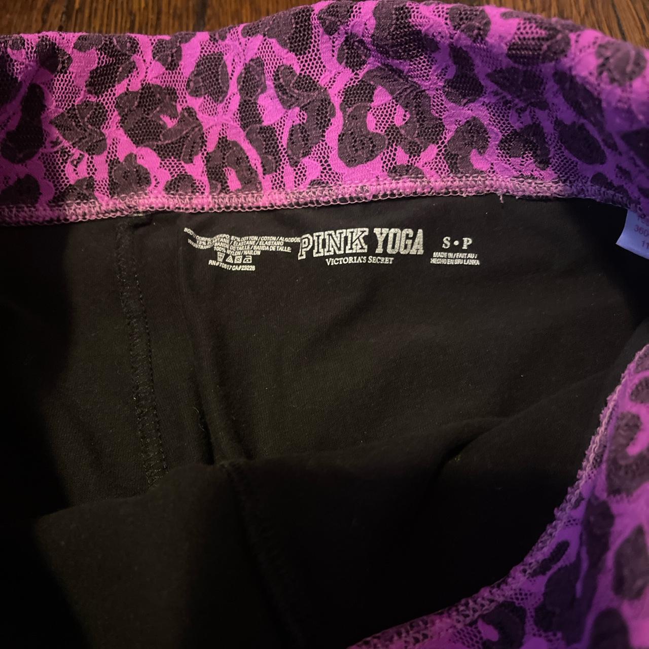 Y2K pink, leopard print velvet (PINK yoga) capri... | Depop