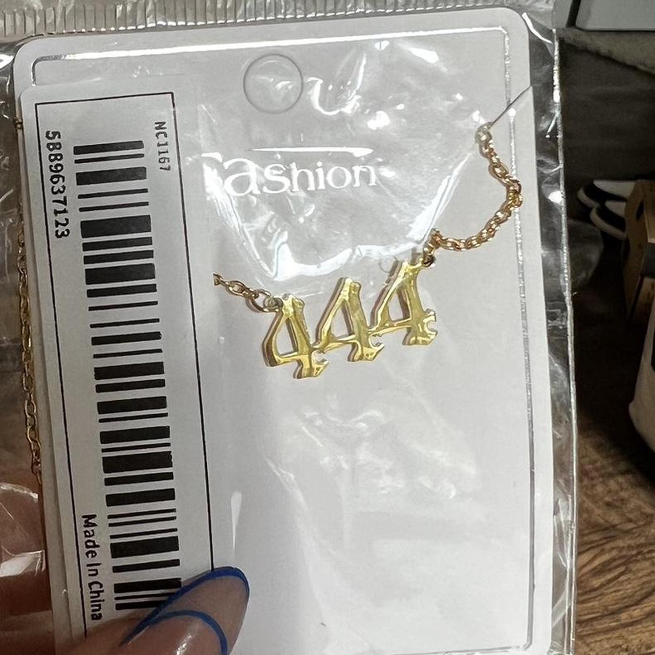 Beautiful dainty gold 444 angel number necklace ... - Depop