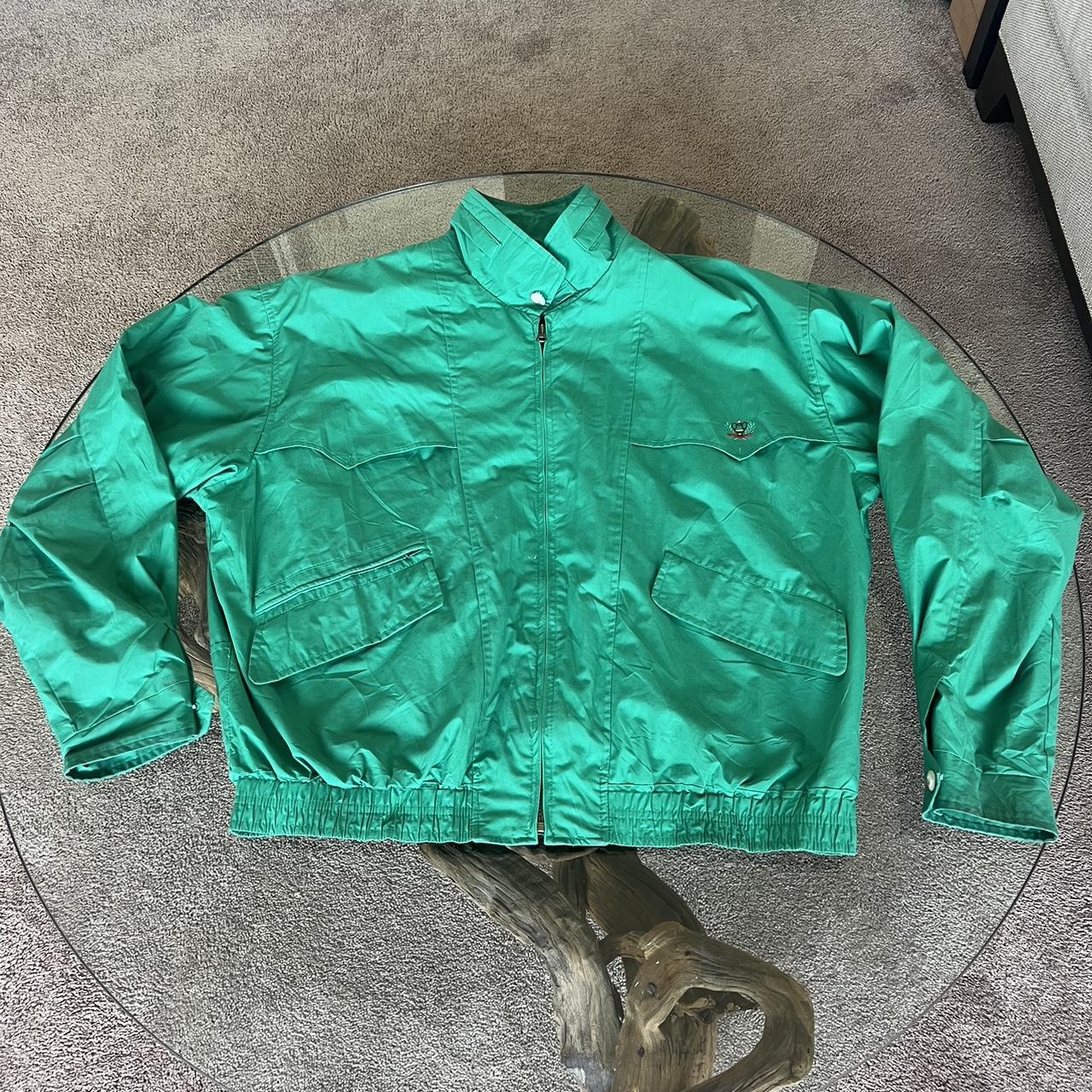 Green members only jacket, good condition - Depop