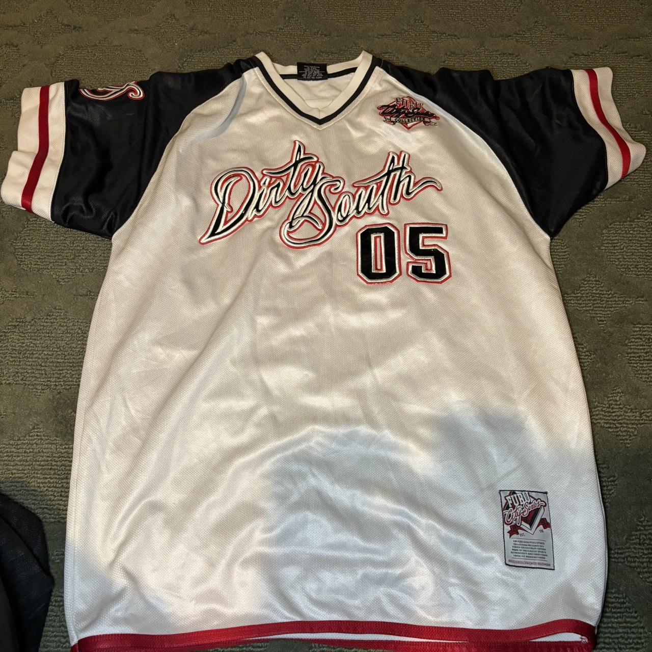 2000s y2k fubu jersey size L - Depop