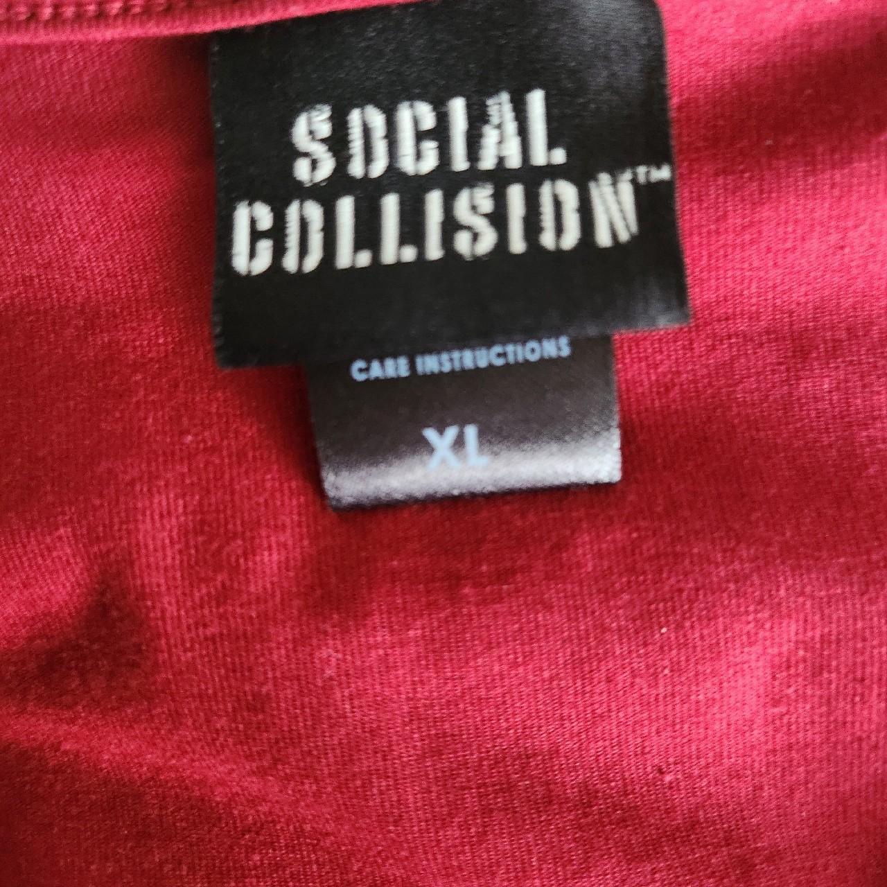 ️🖤 Social Collision Y2K Long Sleeve Tee Shirt Cross... - Depop