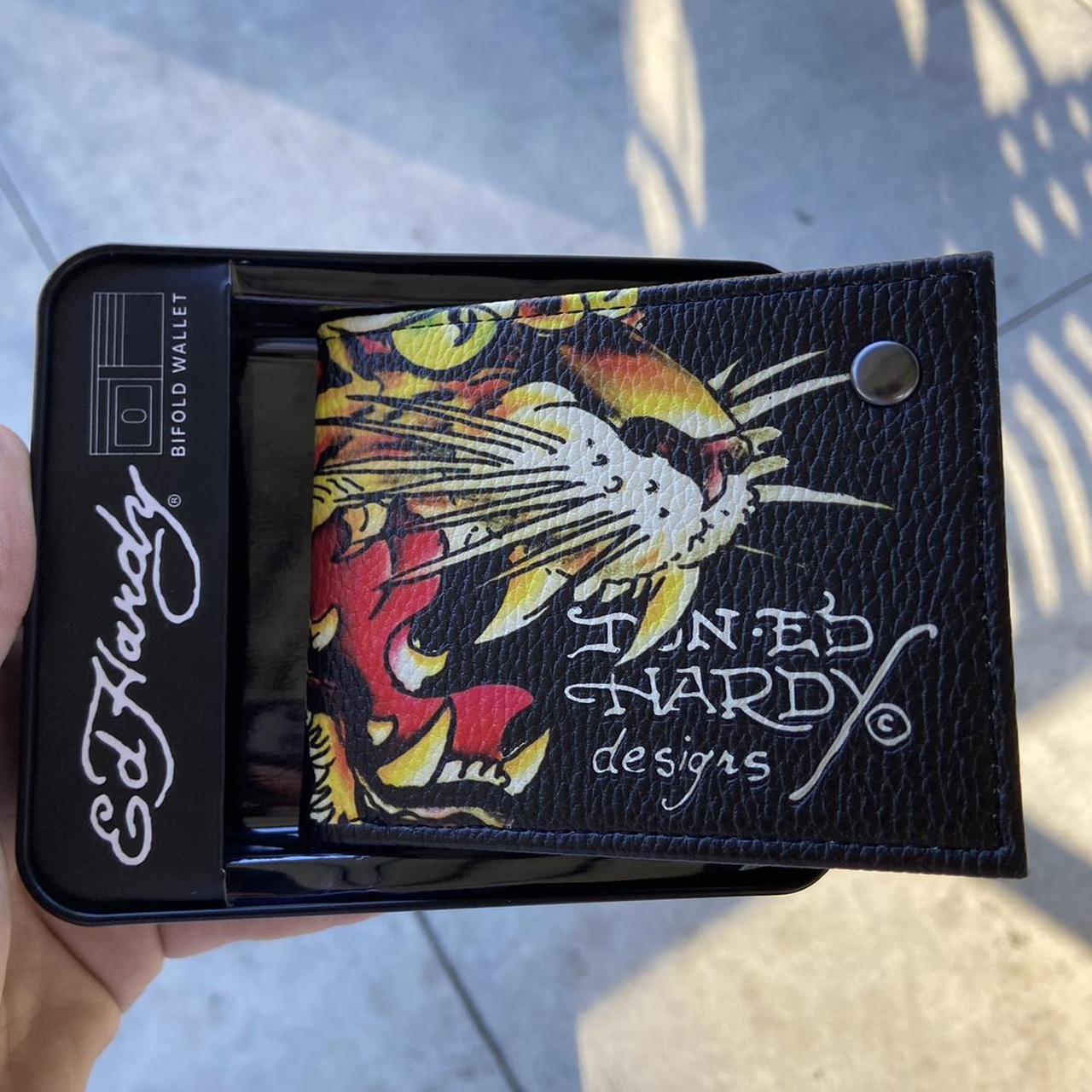 Ed Hardy Wallet tiger crazy design - new in the... - Depop