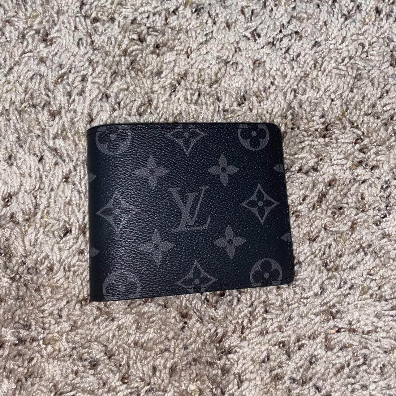 LOUIS VUITTON BLACK WALLET with box - Depop
