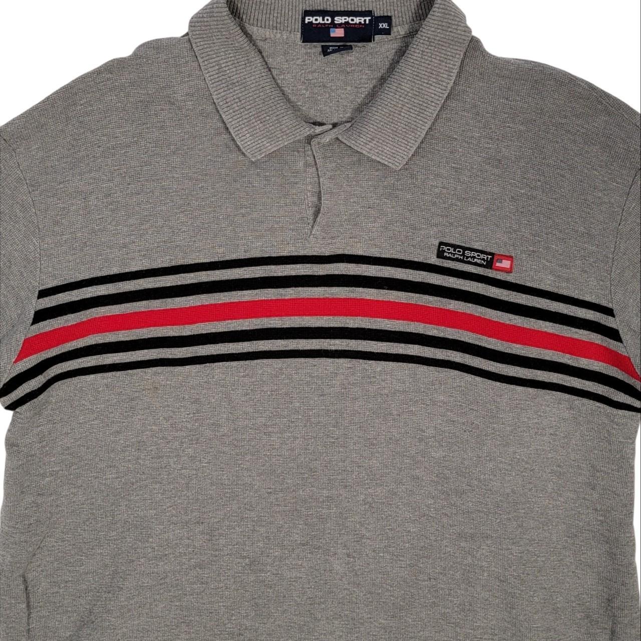 Polo Sport Men's Grey and Red Polo-shirts | Depop